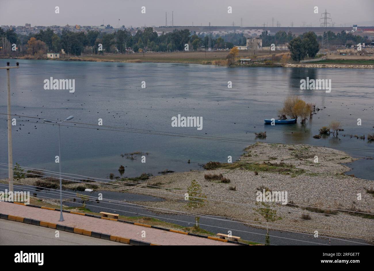 The Firat River is the longest river in Turkey and South Asia Stock ...