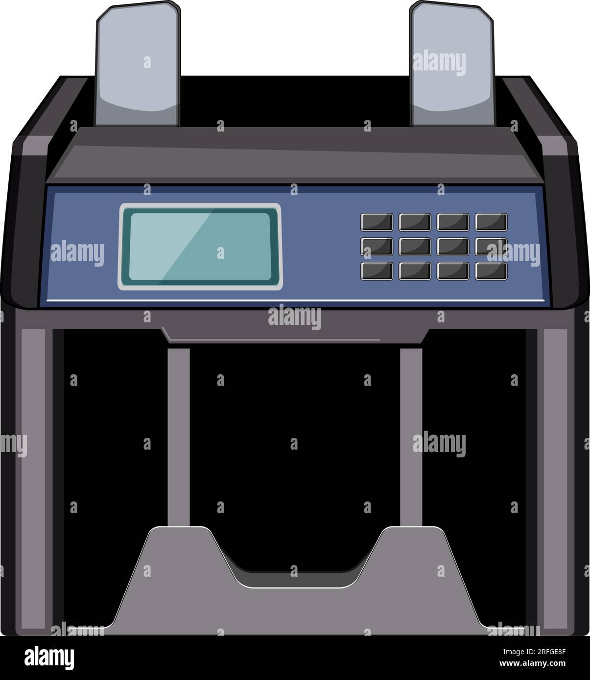 Cash money counting machine banknote Stock Vector Images - Alamy