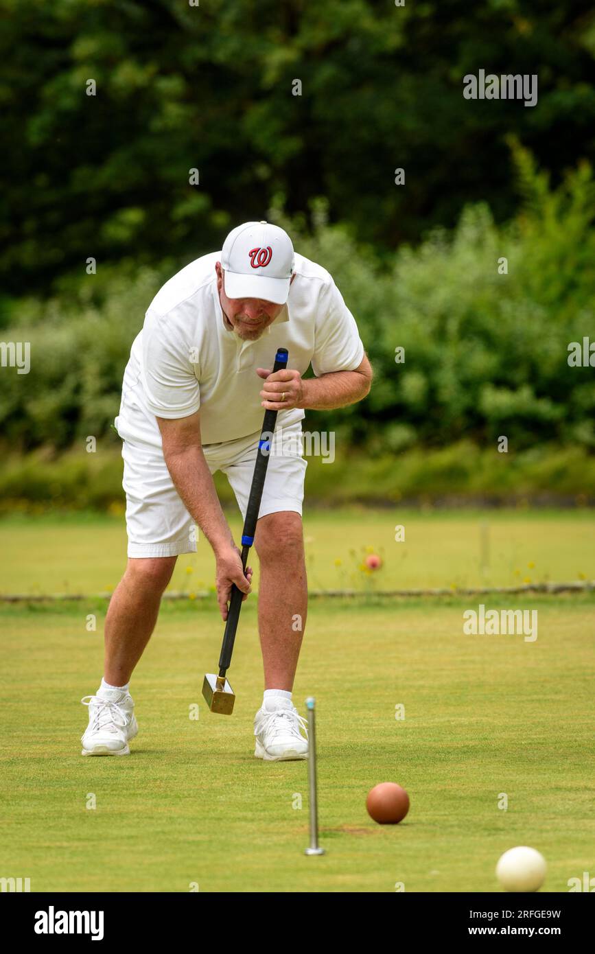 David Druiett Canada playing in the Association Croquet World ...