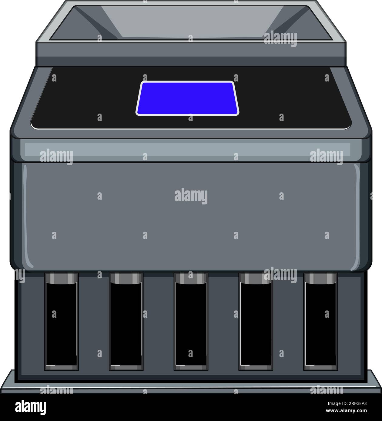 economy counter machine cartoon vector illustration Stock Vector Image ...