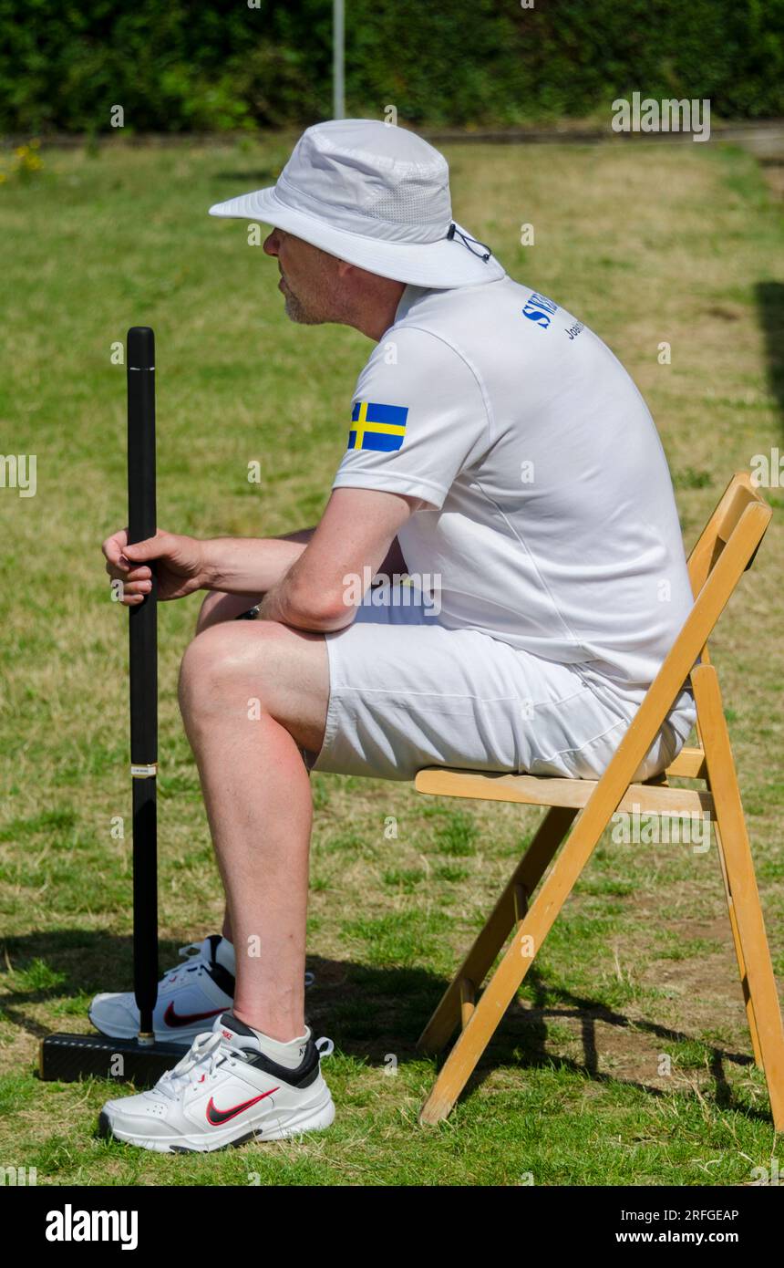 Joakim Norback Sweden playing in the Association Croquet World ...