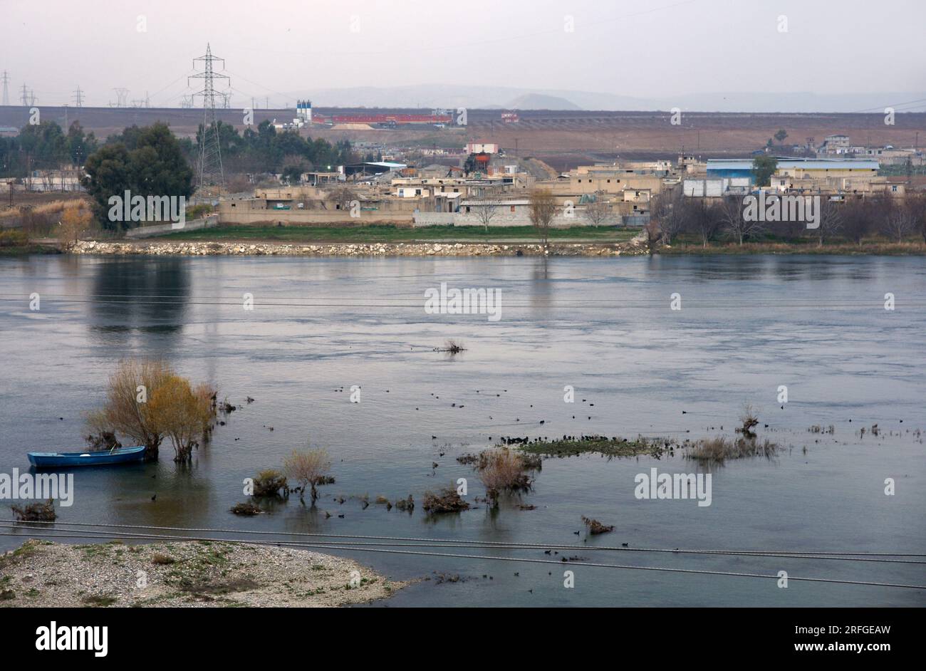 The Firat River is the longest river in Turkey and South Asia Stock ...