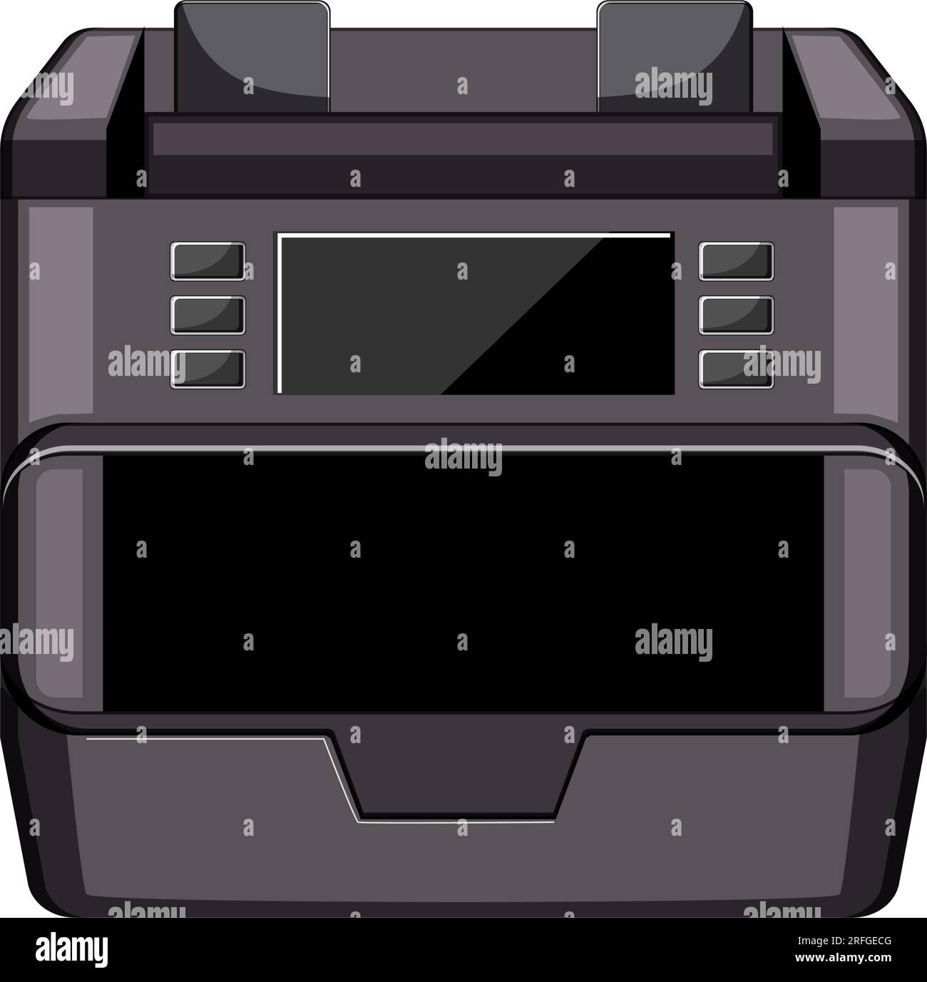 paper counter machine cartoon vector illustration Stock Vector Image ...