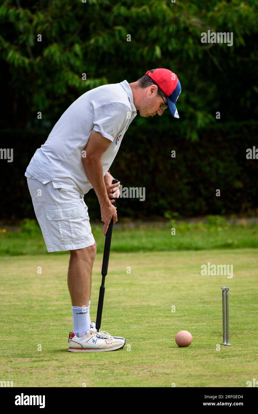 Nick Parish England playing in the Association Croquet World ...