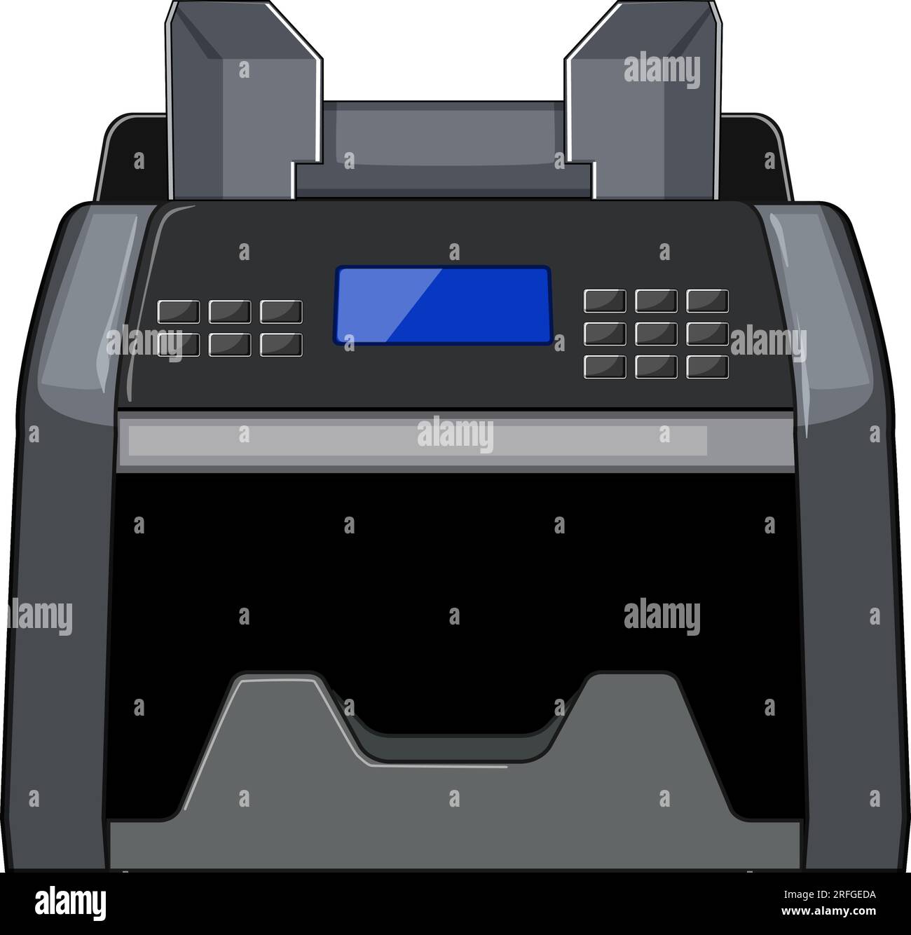 finance counter machine cartoon vector illustration Stock Vector Image ...