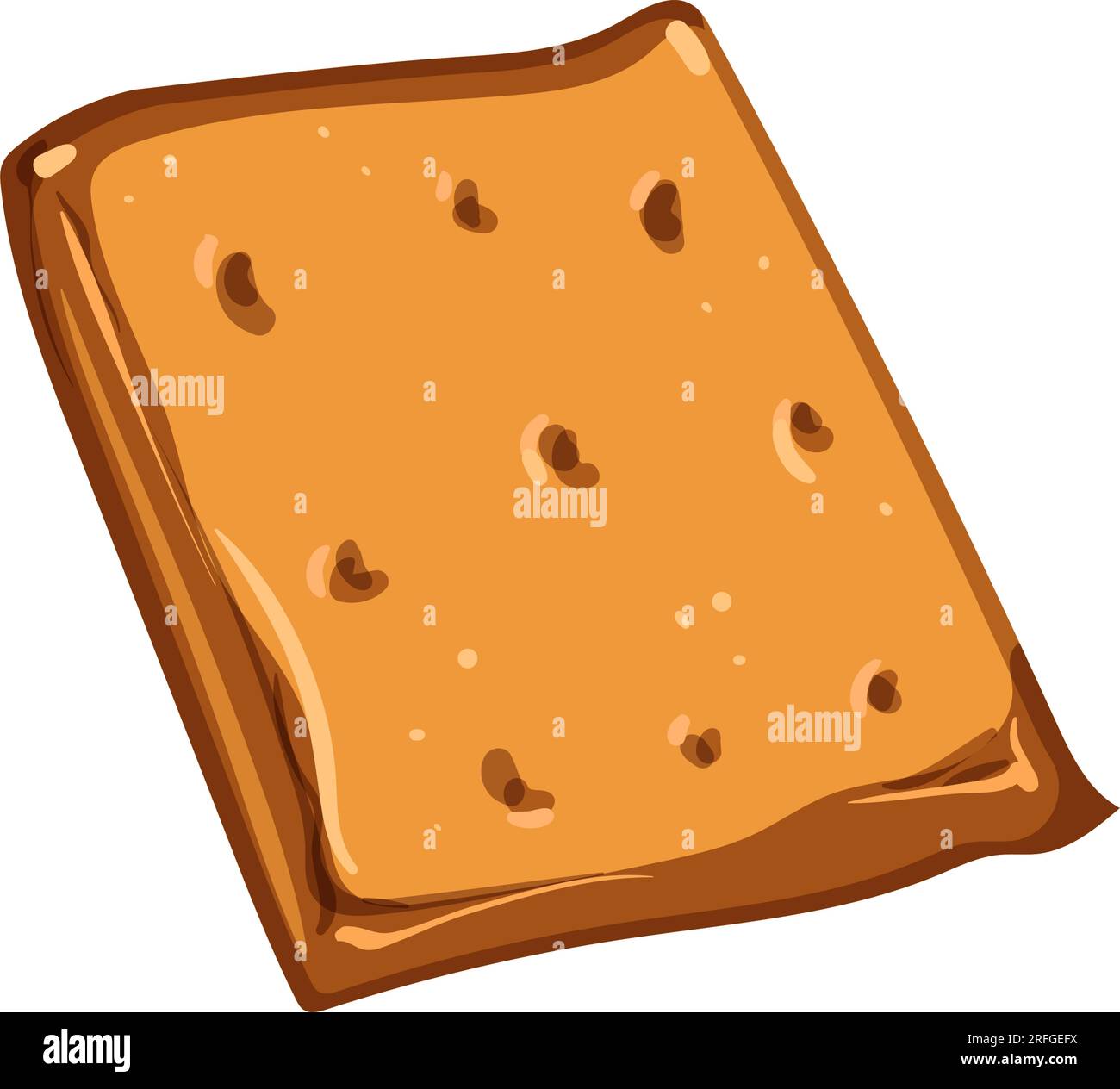 crispy cracker biscuit cartoon vector illustration Stock Vector Image ...
