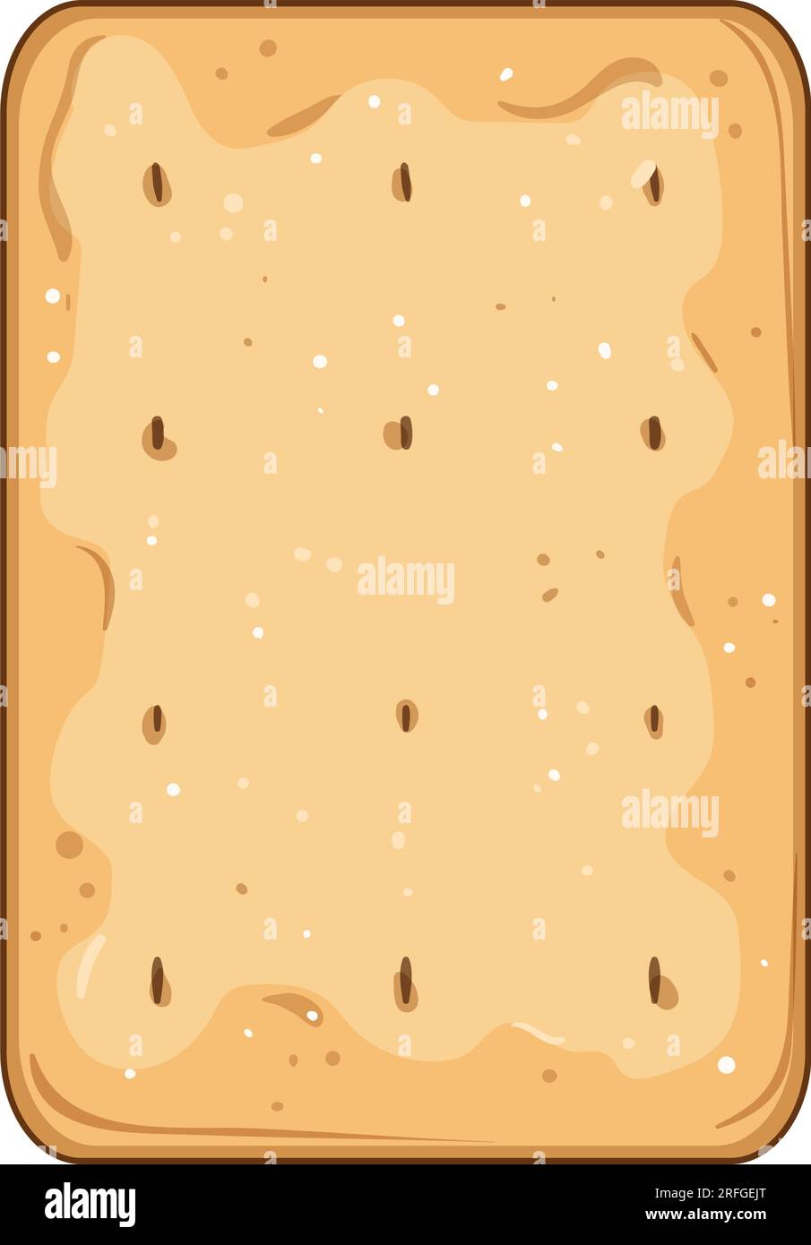 healthy cracker biscuit cartoon vector illustration Stock Vector Image ...