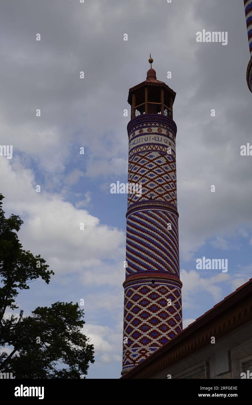 Yukhari or Boyuk Agha Mosque, Shusha, Karabakh, Azerbaijan Stock Photo ...