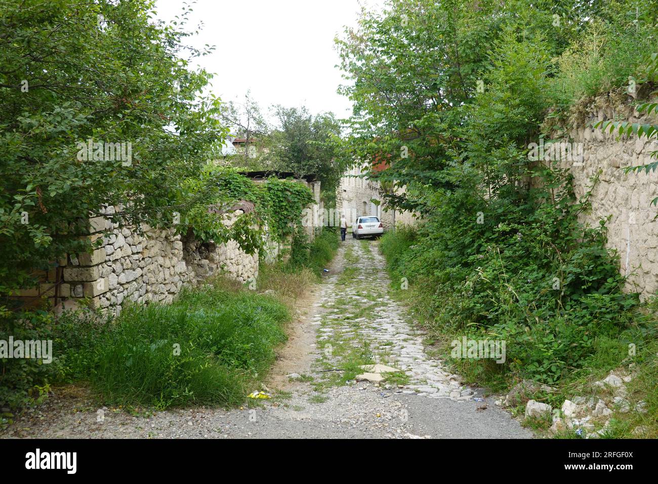 Shusha, Shushi, Susa an Azerbaijani showing parts of the City centre ...
