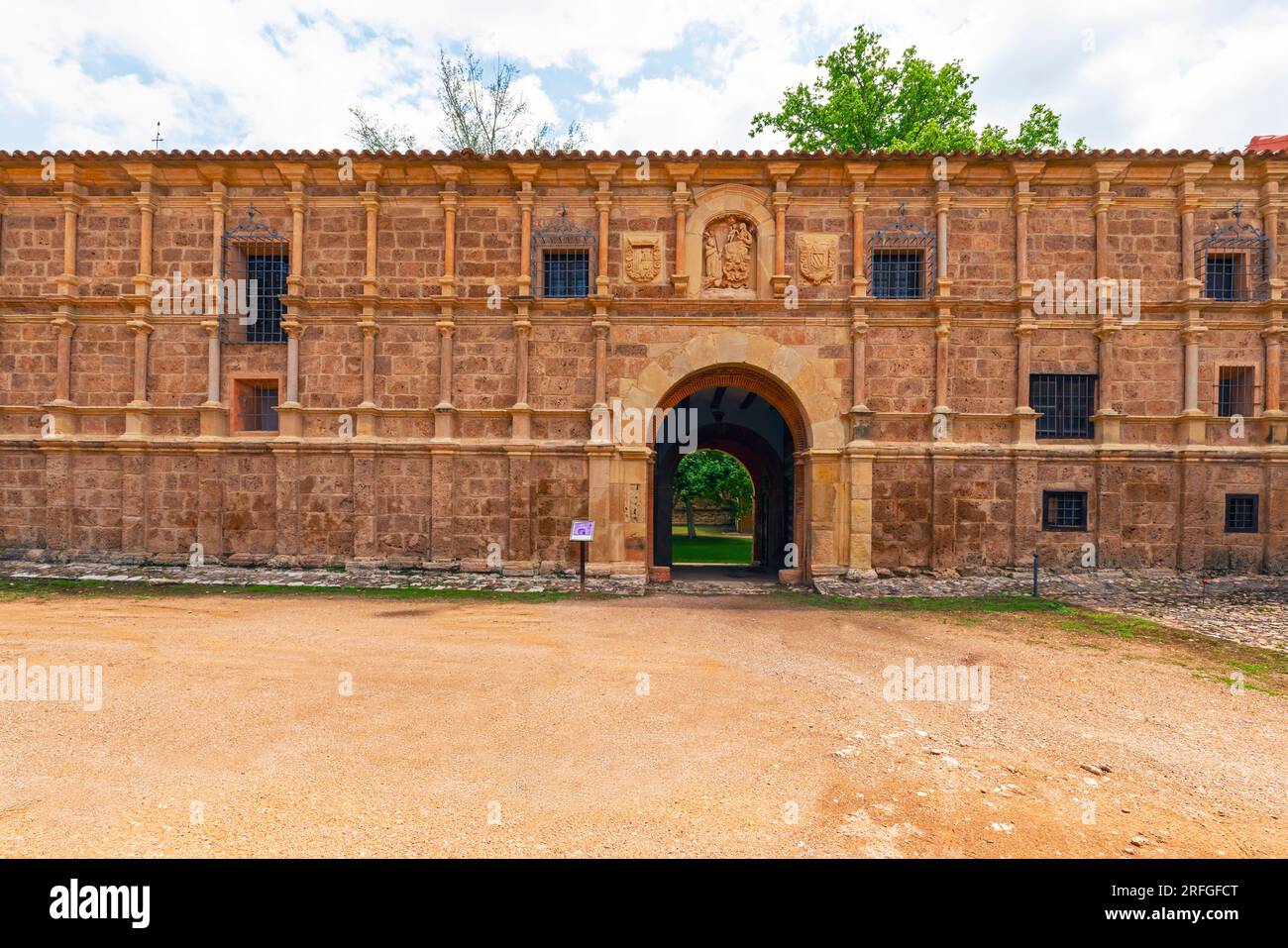 Exterior of monasterio de Piedra (Stone Monastery). Abbey de Piedra was ...