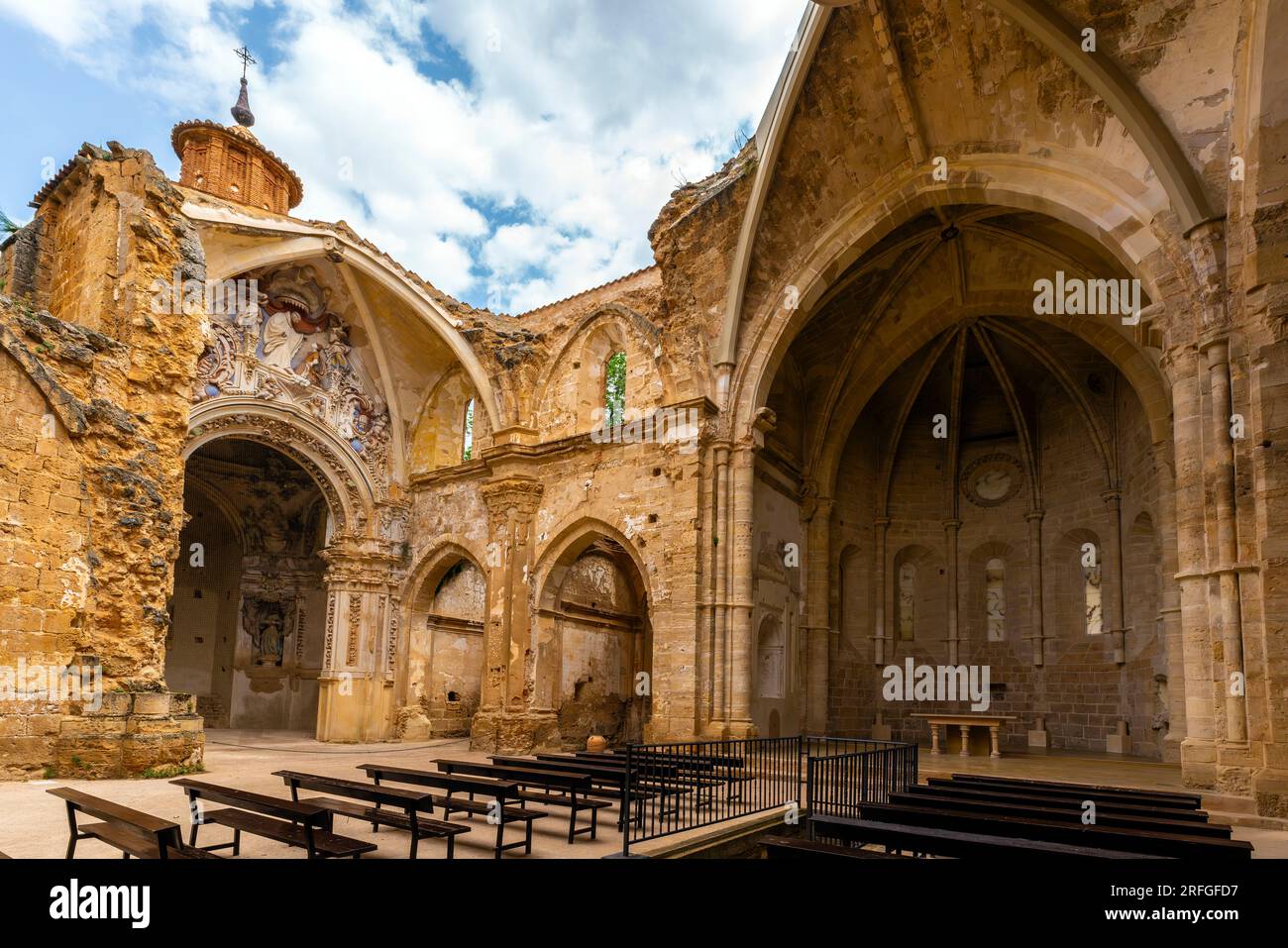 Abbey church of Santa Maria (Monasterio de Piedra) was built in Gothic ...