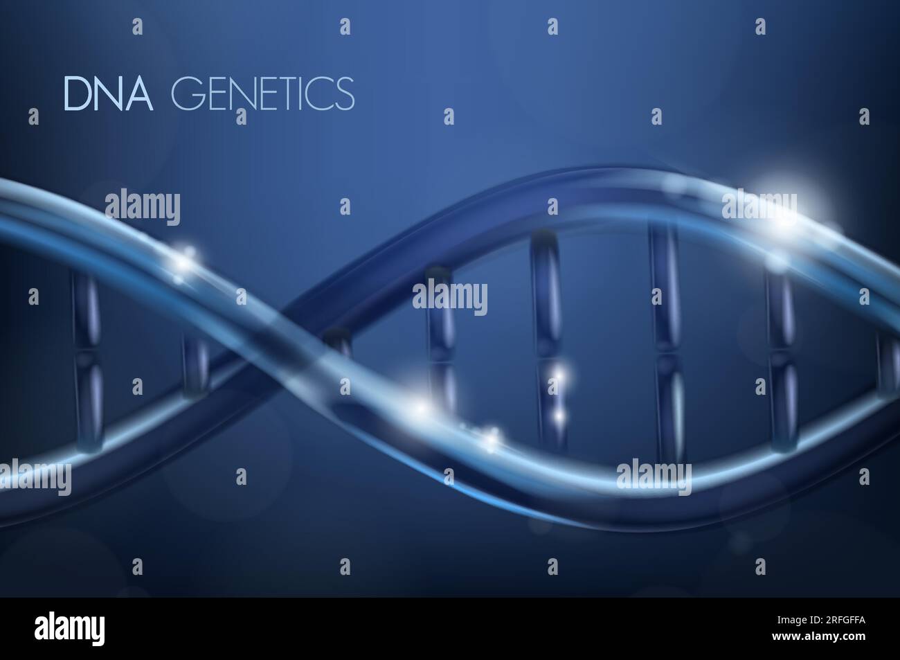 DNA spiral molecule. Medical science, genetic biotechnology, chemical ...