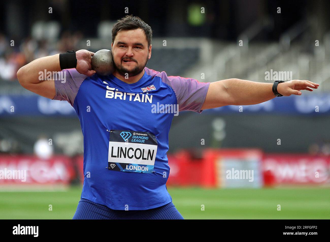 Scott LINCOLN of Great Britain in the mens shot put in the Wanda ...