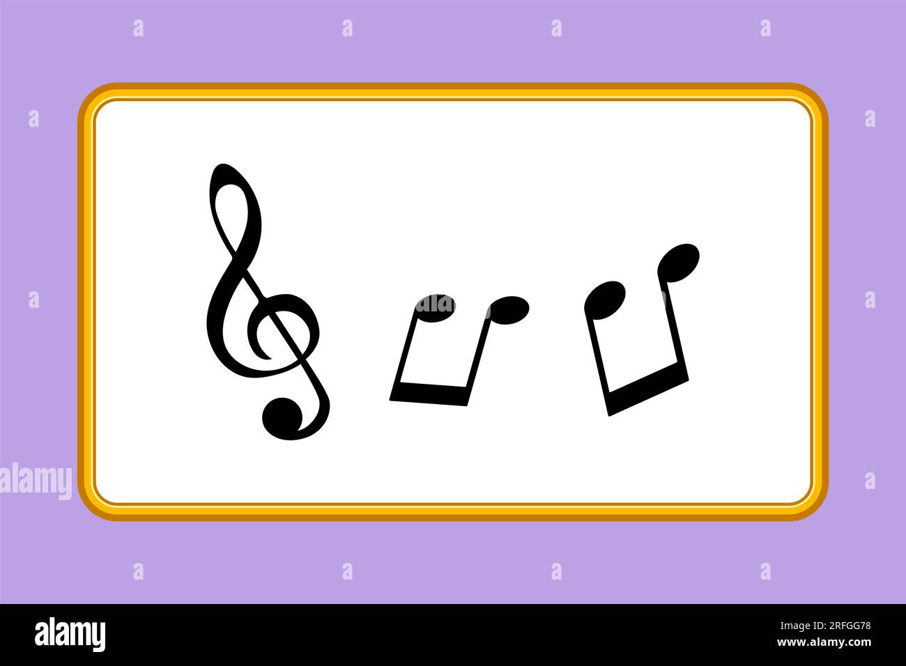 Character flat drawing of stylized music note. Musical symbol in flat ...