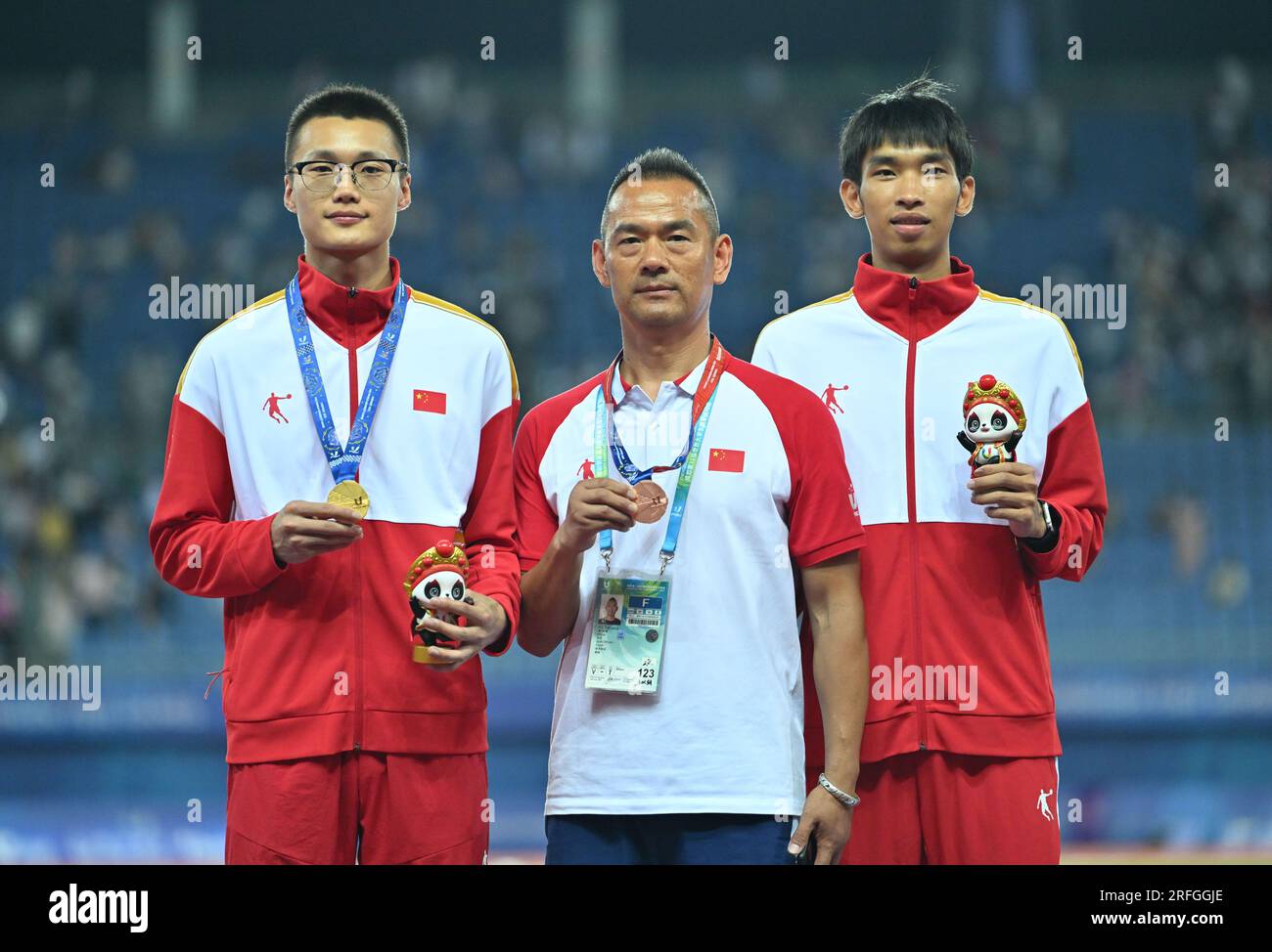 Chengdu, China's Sichuan Province. 3rd Aug, 2023. Gold medalist Su Wen ...