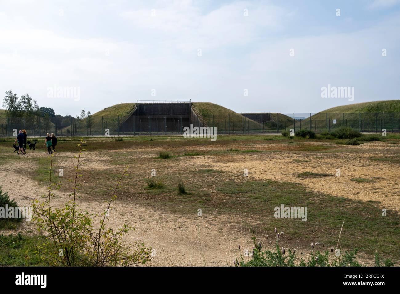 Abandoned silos for cruise missiles on Greenham Common, UK, previously ...