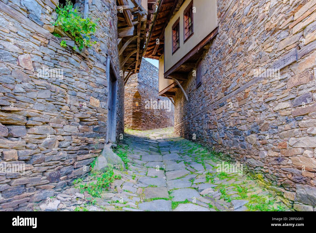 Mountain village of Kovachevitsa, Old traditional Bulgarian house ...
