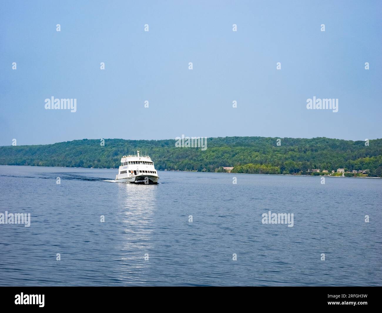 Pictured Rocks National Lakeshore tour boat in Lake Superior on the ...