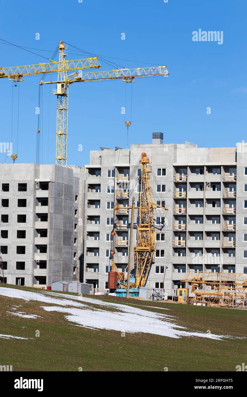 construction of a new modern quarter in a city with a large number of ...