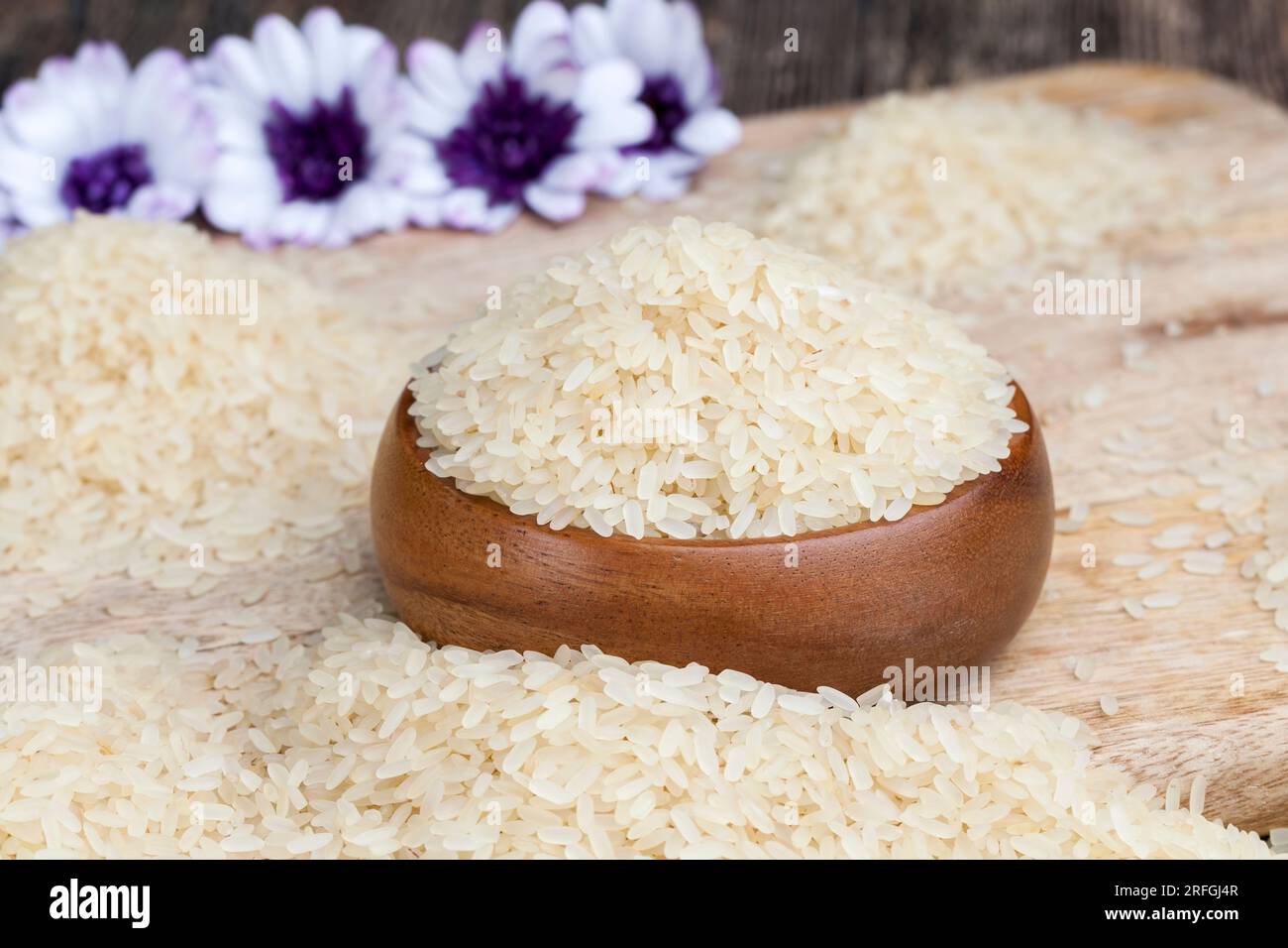 white ripe steamed rice, raw uncooked steamed rice for better taste and ...