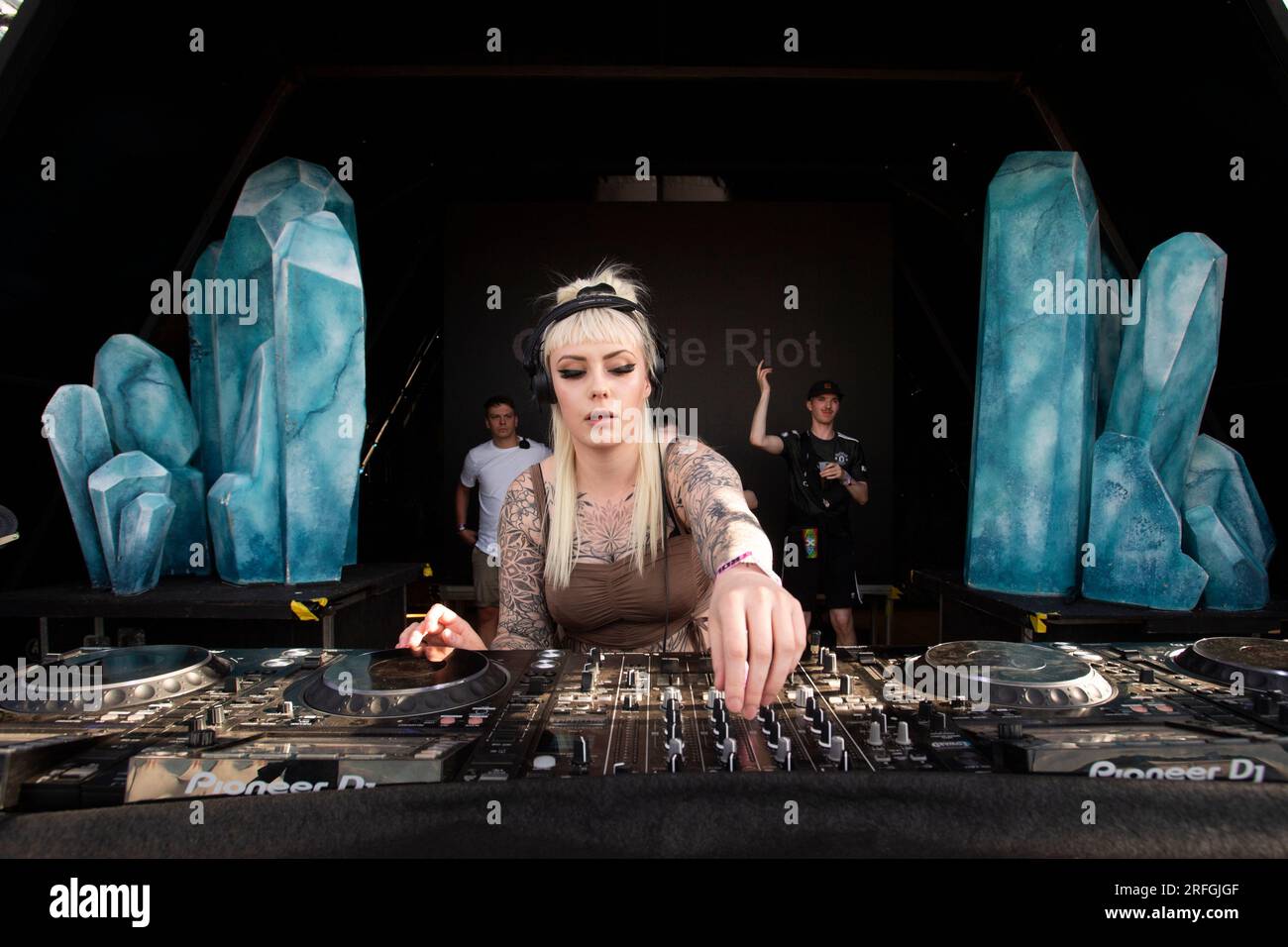 Milovice, Czech Republic. 03rd Aug, 2023. English DJ Georgie Riot ...