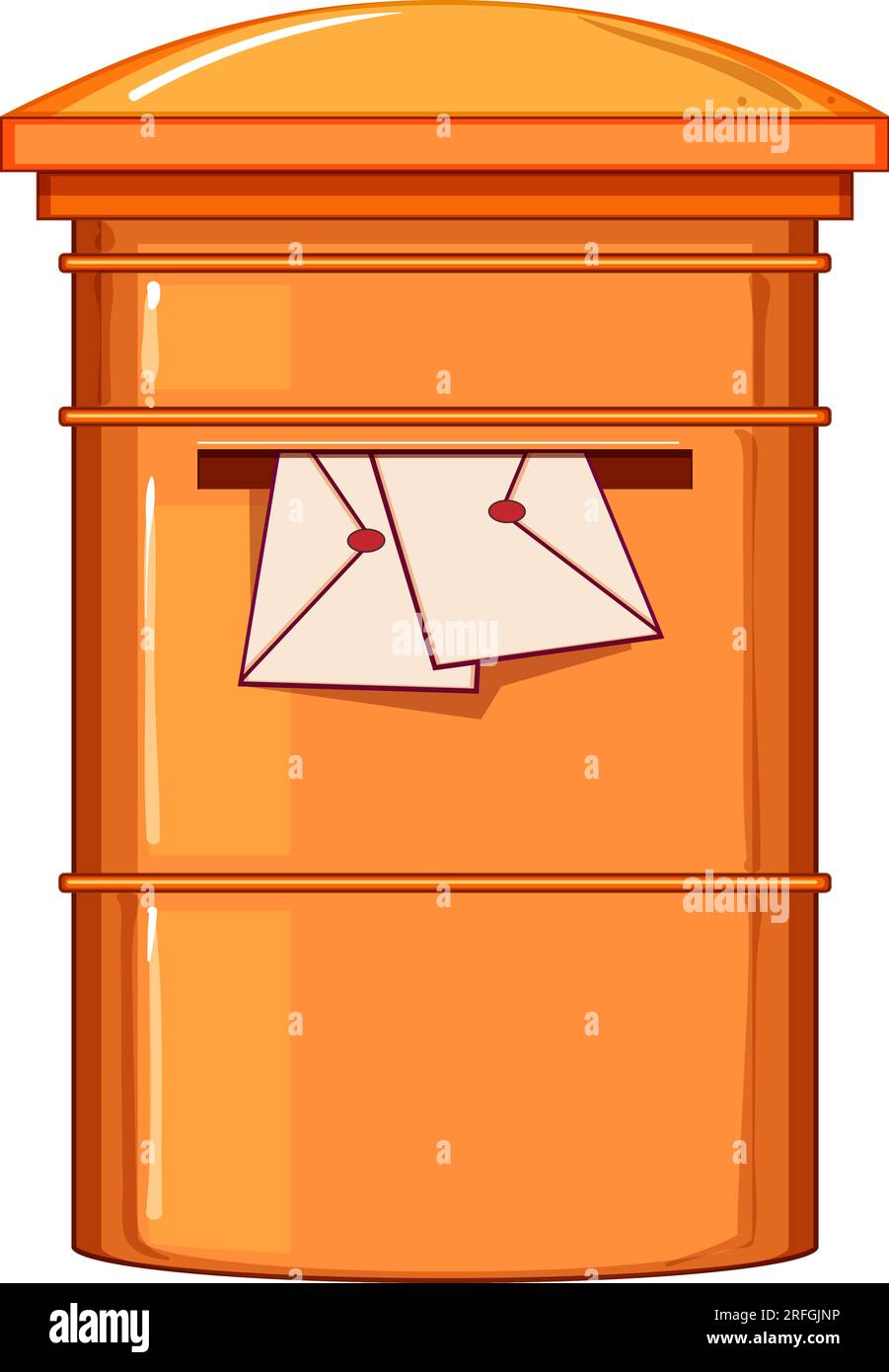 box mailbox letter cartoon vector illustration Stock Vector Image & Art ...