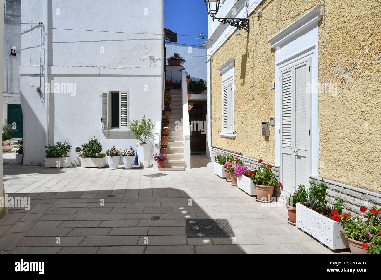 A characteristic alley of Castro, an old village in the province in ...