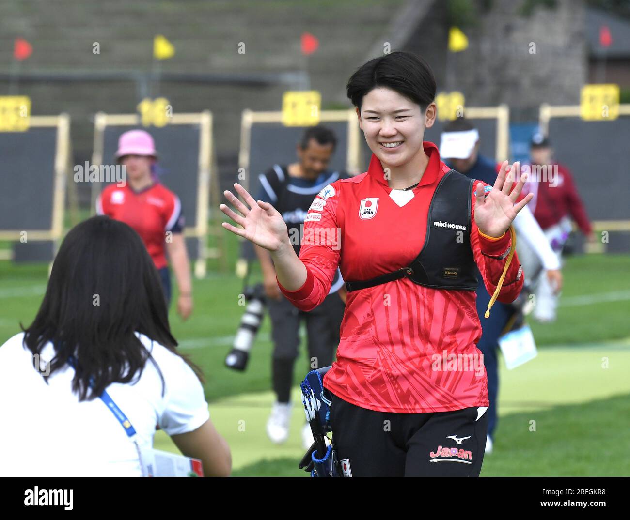 Berlin, Germany. 3rd Aug, 2023. Noda Satsuki of Japan reacts during the ...
