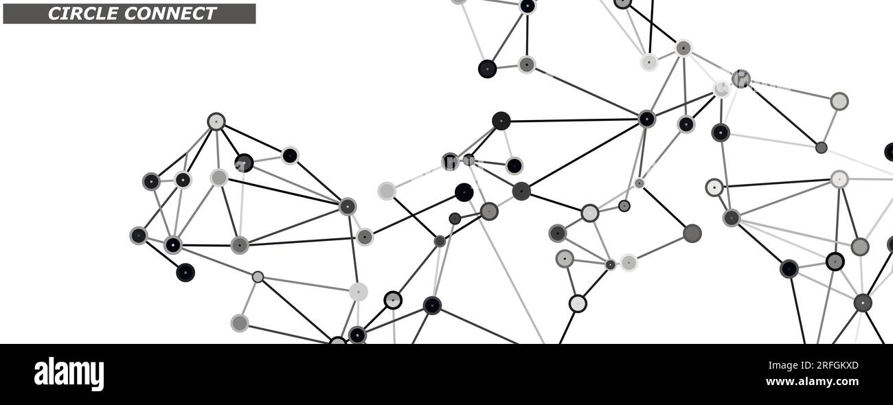 Modern illustration with social connect on white background for concept ...