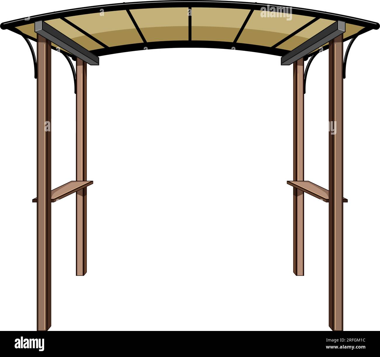 window pergola patio cartoon vector illustration Stock Vector Image ...