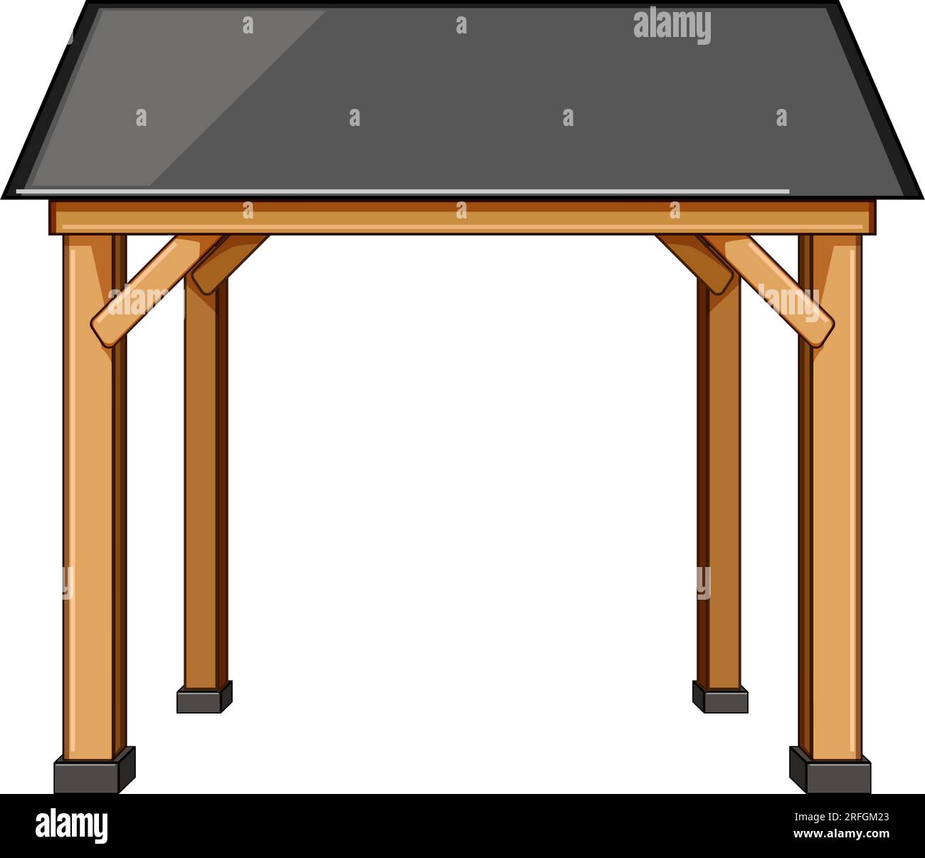 exterior pergola patio cartoon vector illustration Stock Vector Image ...