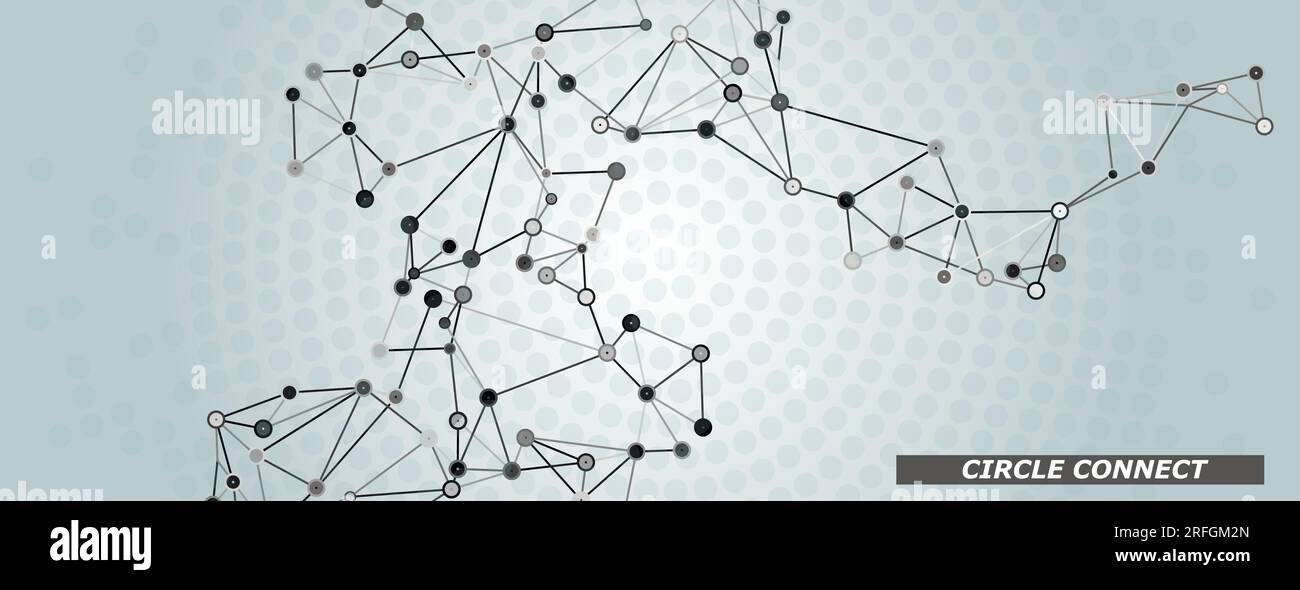Modern illustration with social connect on white background for concept ...