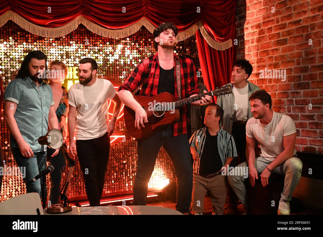 The Cast of the Choir of Man launch the new Jungle Bar installation ...