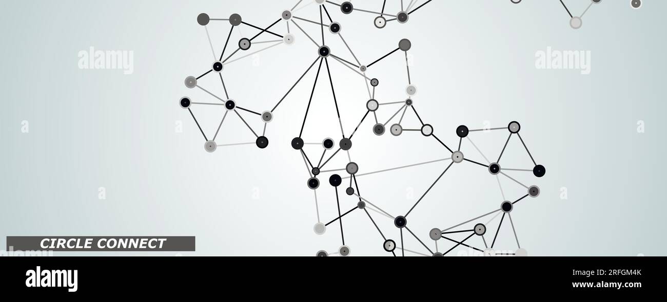 Modern illustration with social connect on white background for concept ...