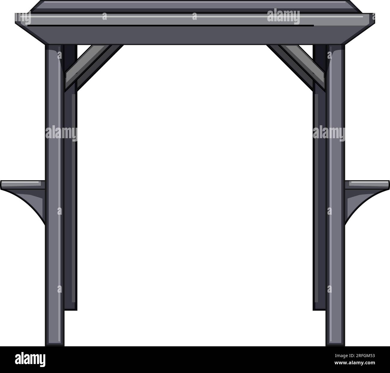 house pergola patio cartoon vector illustration Stock Vector Image ...