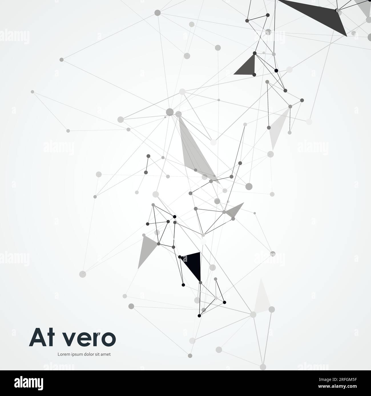 Abstract Connection Of Dots Lines Communication Science Technology Background Vector