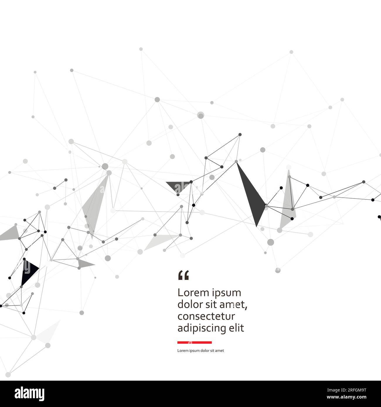 Grey graphic background dots with connections your design. Vector ...