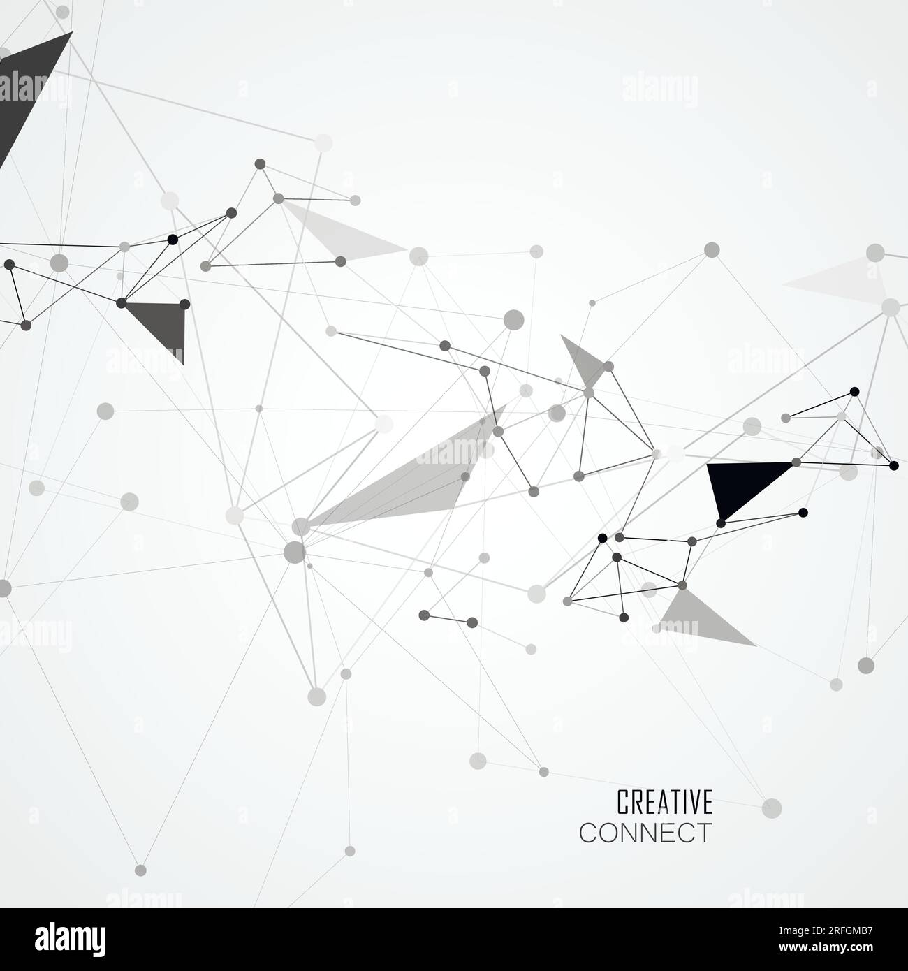 Abstract Connection Dots Lines Communication Science Technology Background Vector Illustration