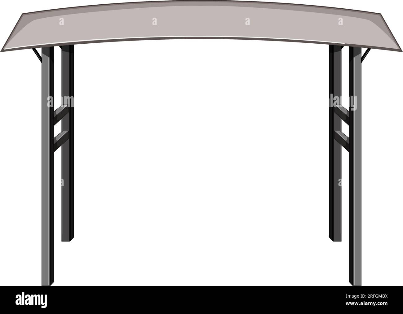 blue pergola patio cartoon vector illustration Stock Vector Image & Art ...