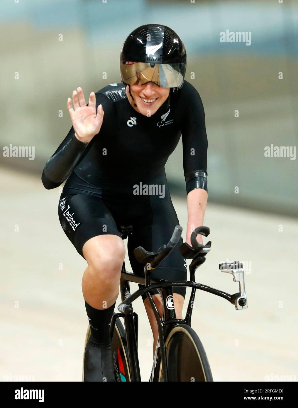 New Zealand's Nicole Murray reacts after her run in the Women's C5 500 ...
