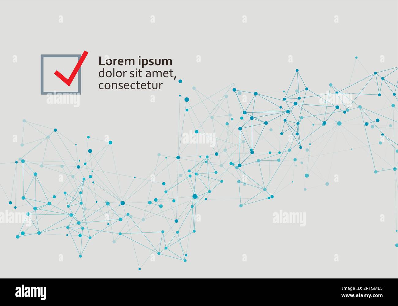 Abstract Connection Dots Lines Communication Science Technology Background Vector Illustration