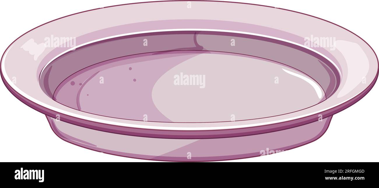 dish plate white cartoon vector illustration Stock Vector Image & Art ...