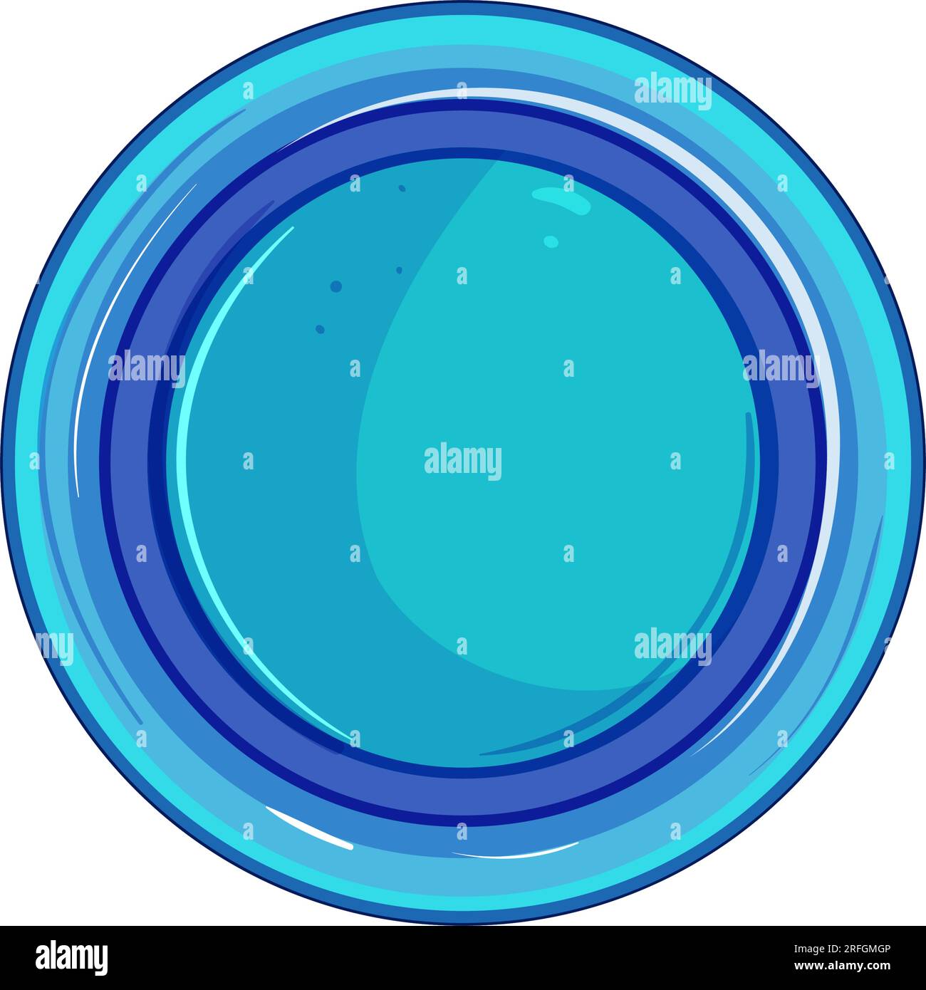 empty plate white cartoon vector illustration Stock Vector Image & Art ...