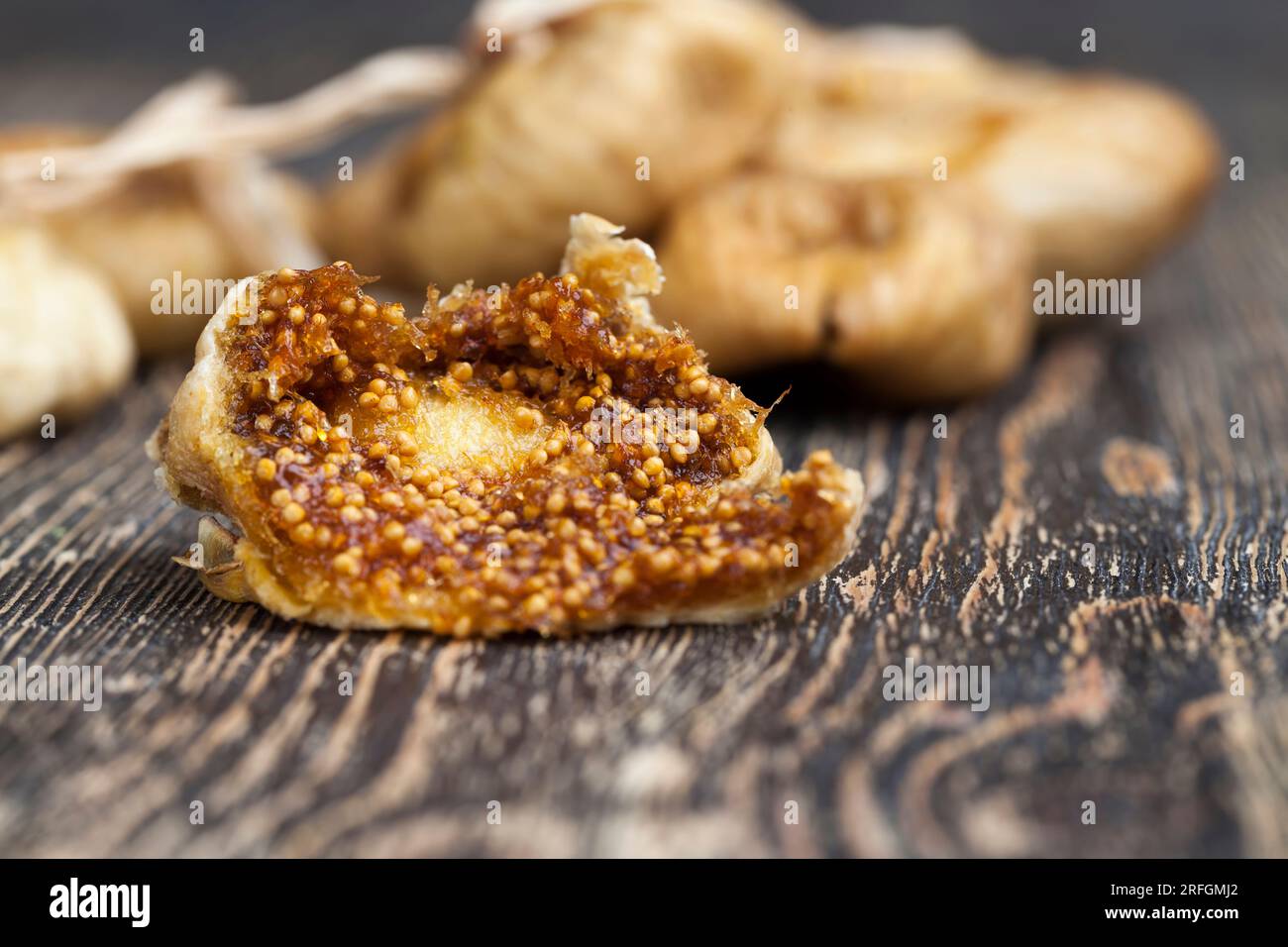 dried ripe and sweet yellow figs, figs dried naturally in the sun ...