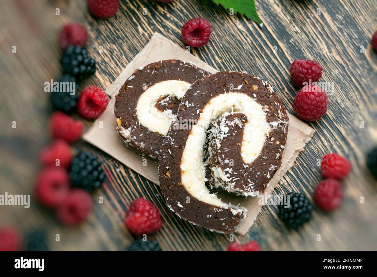chocolate cake with coconut filling, sweets made of chocolate cakes and ...