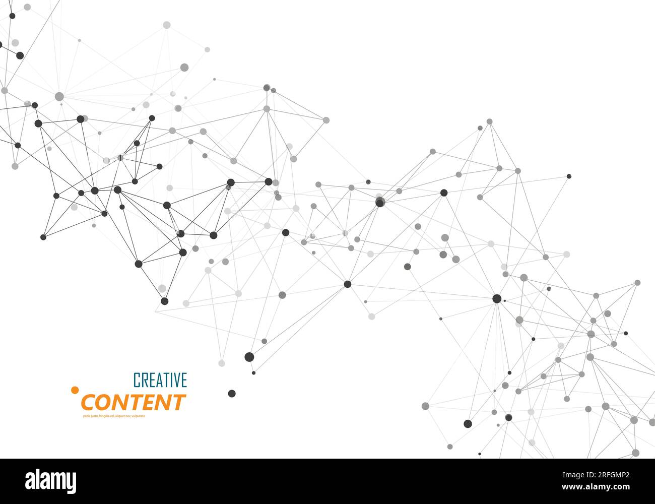 Abstract Connection Dots Lines Communication Science Technology Background Vector Illustration