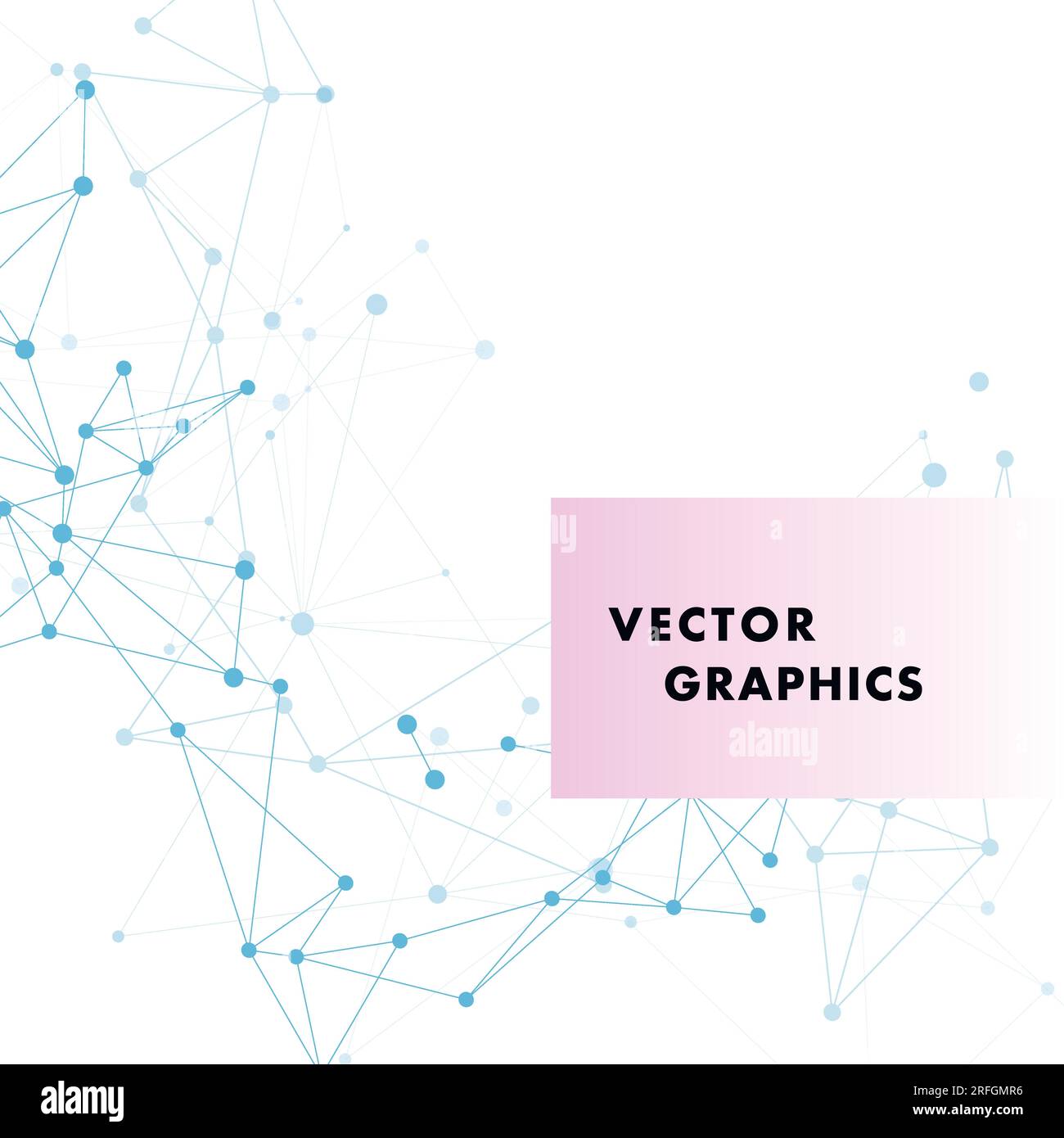 Blue lines dots connect. Abstract futuristic network. Vector ...