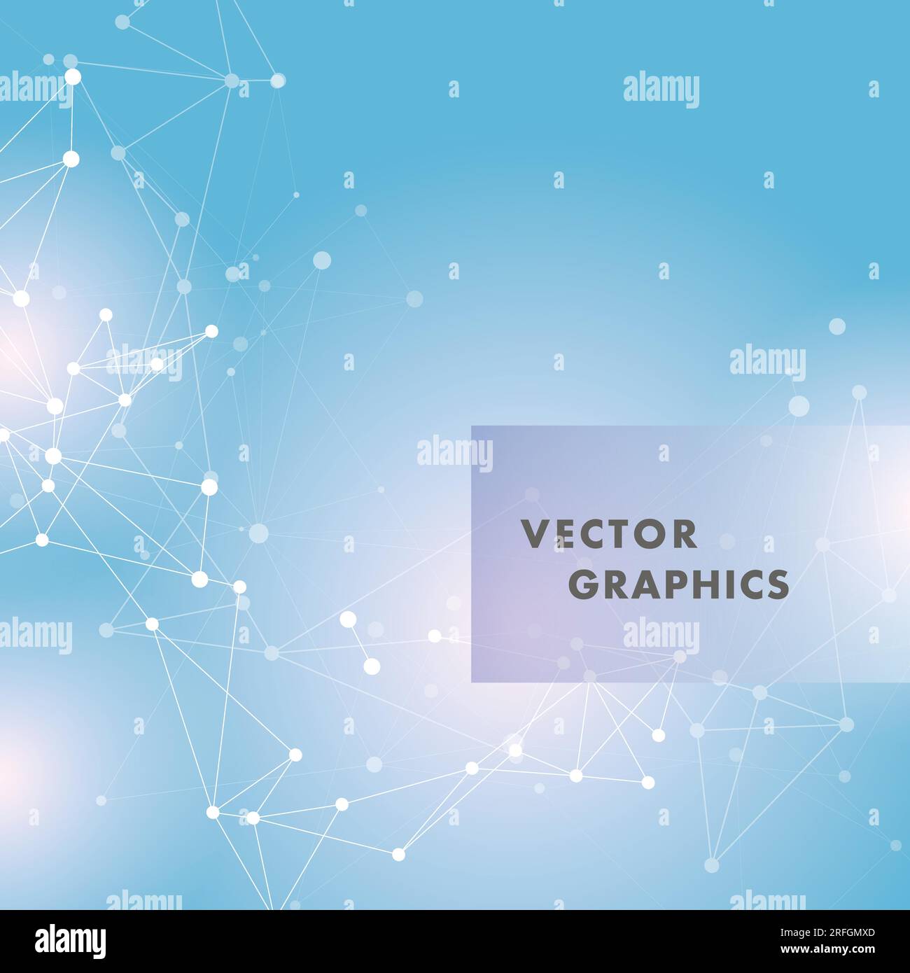 White Lines Dots Connect Abstract Futuristic Network Vector Illustration Stock Vector Image