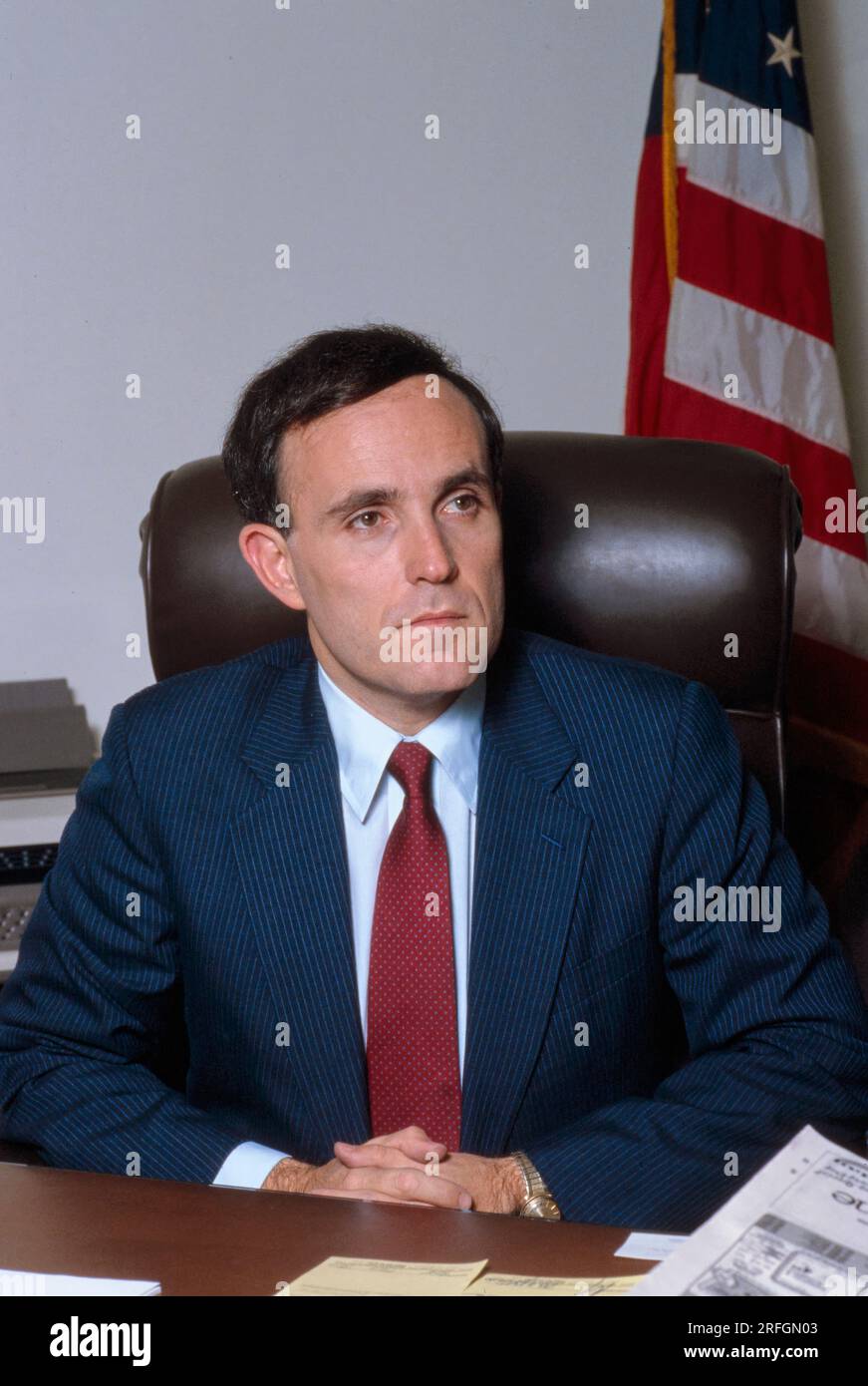 Rudy Giuliani, US Attorney for the Southern District of New York in his ...