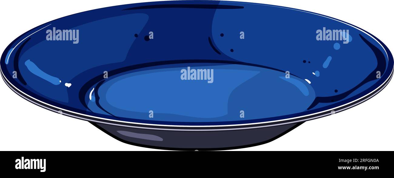 kitchen plate white cartoon vector illustration Stock Vector Image ...